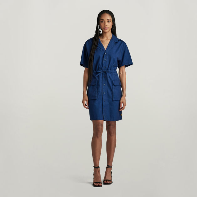 Soft Utility Dress | Dark blue | G-STAR® AU