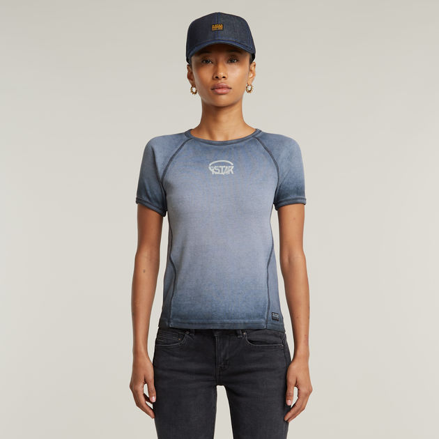 Army Ringer Slim Top | Dark blue | G-STAR® ZA