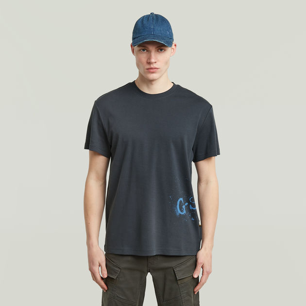 Sprayed Graphic T-Shirt | Dark blue | G-STAR® ZA