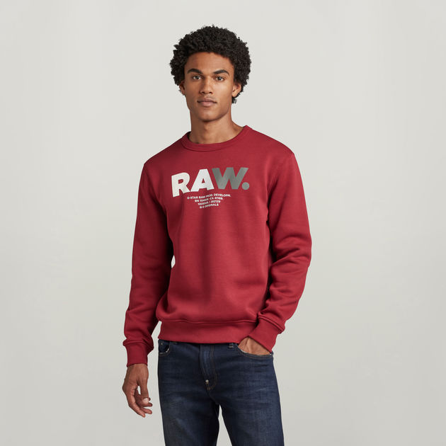 Multi Colored RAW. Sweater | Red | G-STAR® US