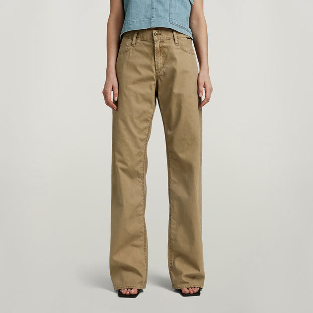 Judee Low Waist Loose Pants | Brown | G-STAR® ZA