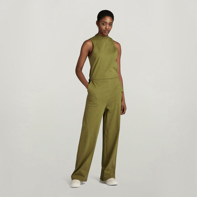 Open Back Jumpsuit | Green | G-STAR® ZA