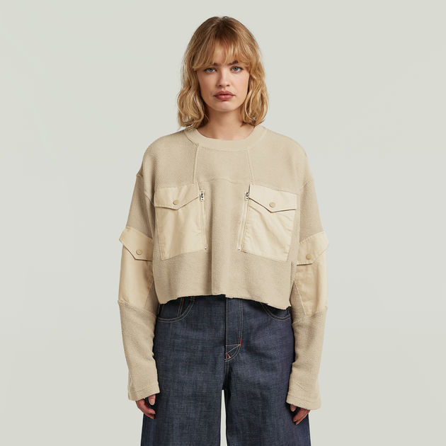Sudaera Multi Pocket Mix Loose Cropped | Beige | G-STAR® ES