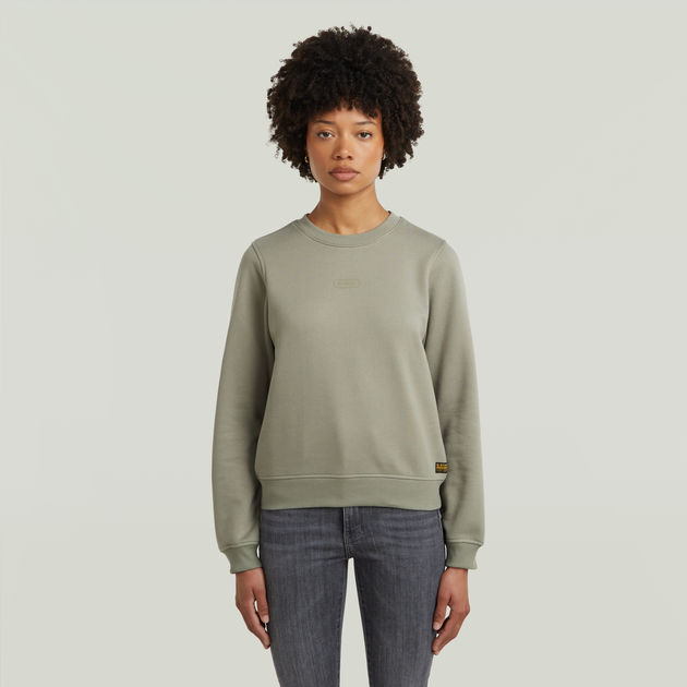 Center Chest Logo Crew Sweat | Green | G-STAR® ZA
