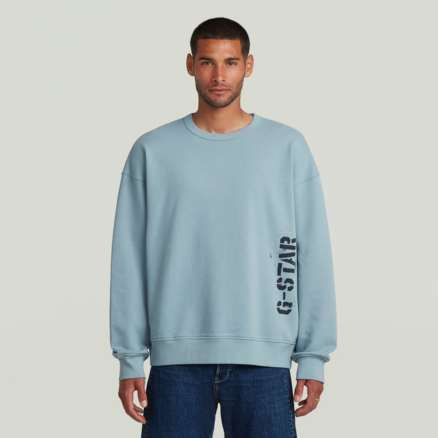 Sprayed 89 Loose Sweater | Light blue | G-STAR® ZA