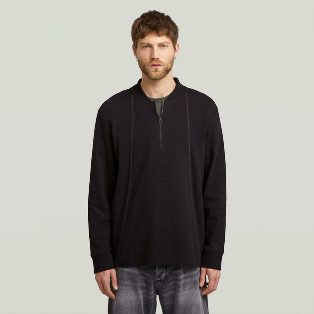 Tweeter A-Line Half Zip T-Shirt | Black | G-STAR® ZA