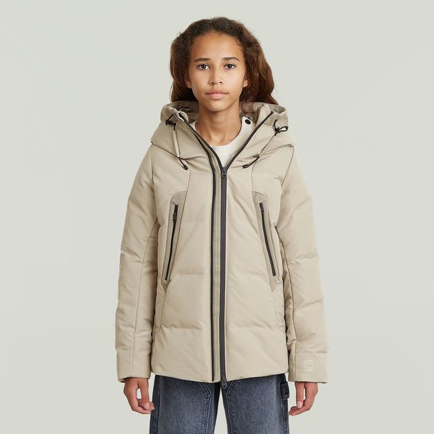 Girls Cayley Padded Jacket | Beige | G-STAR® CA
