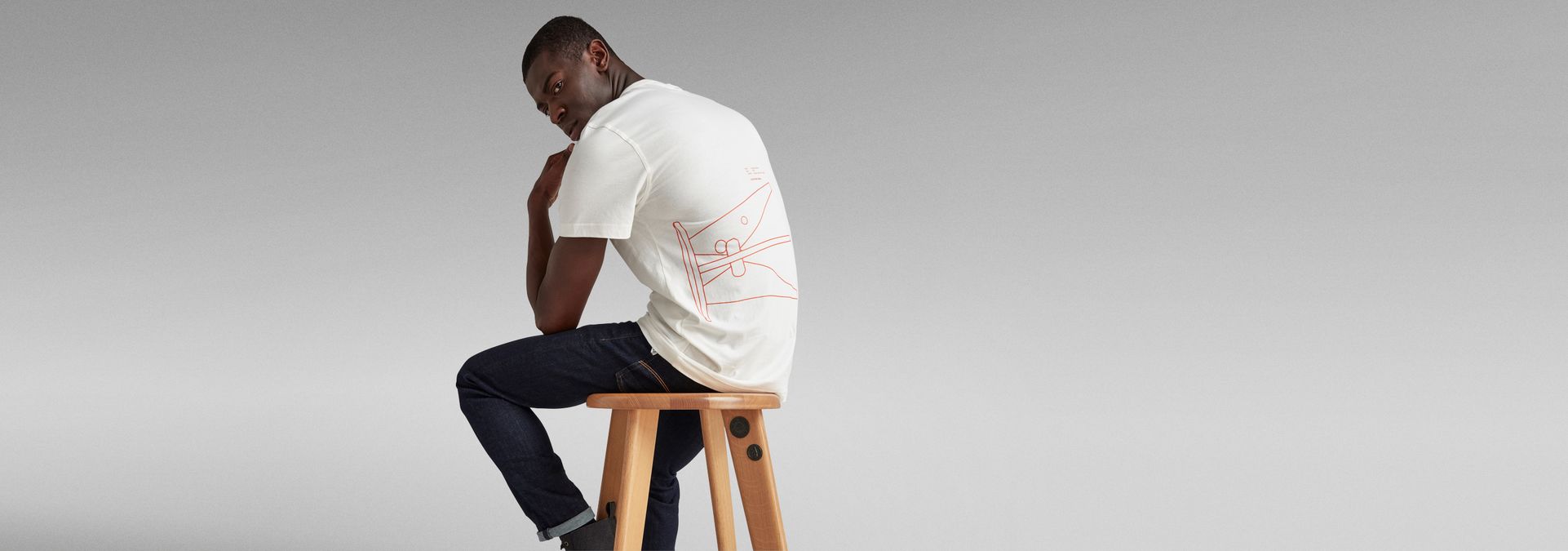 Circle Object Back Graphic T-Shirt | Milk | G-Star RAW®