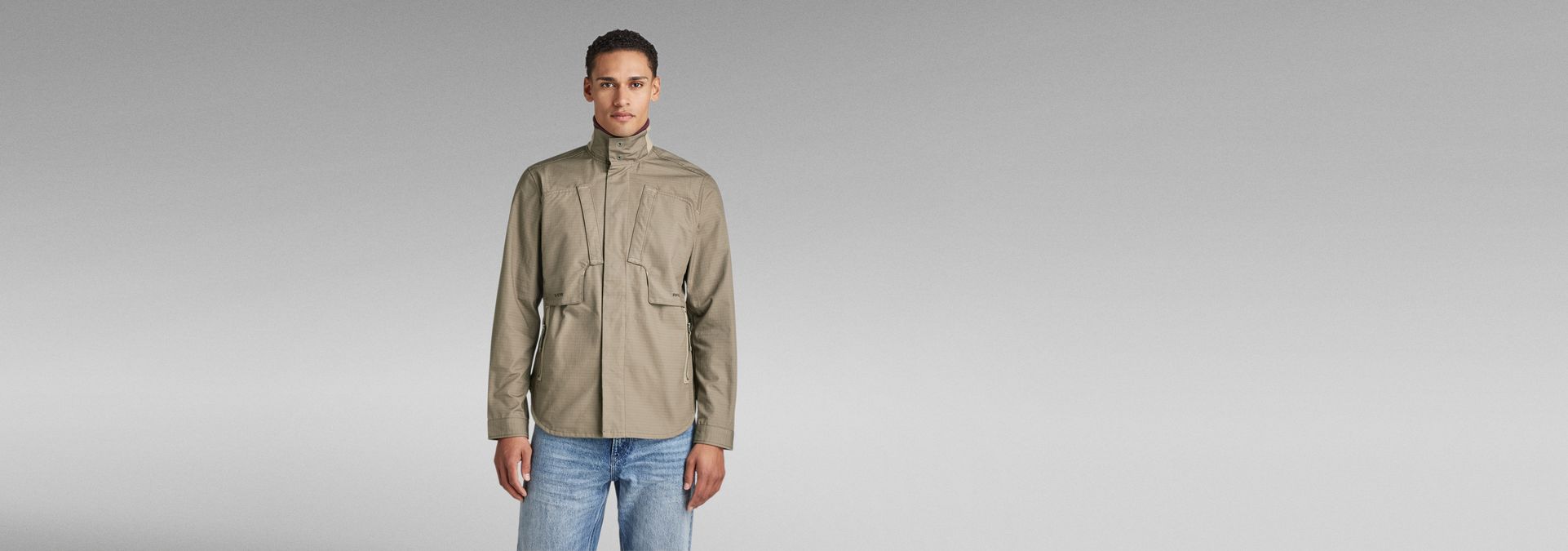 Utility Zip Overshirt | Brown | G-Star RAW®