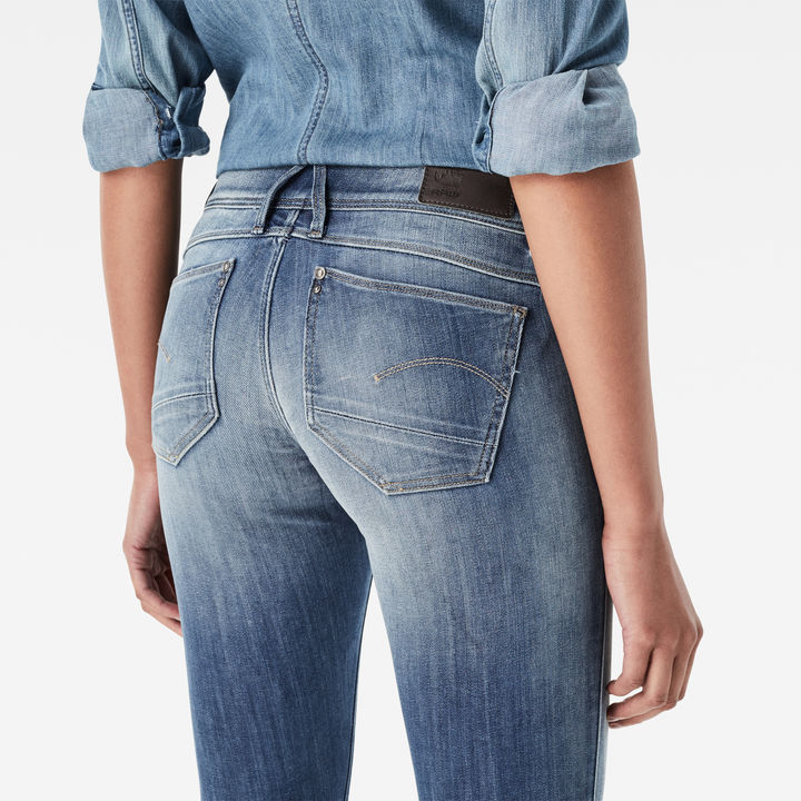 Lynn Zip Mid Waist Skinny Jeans