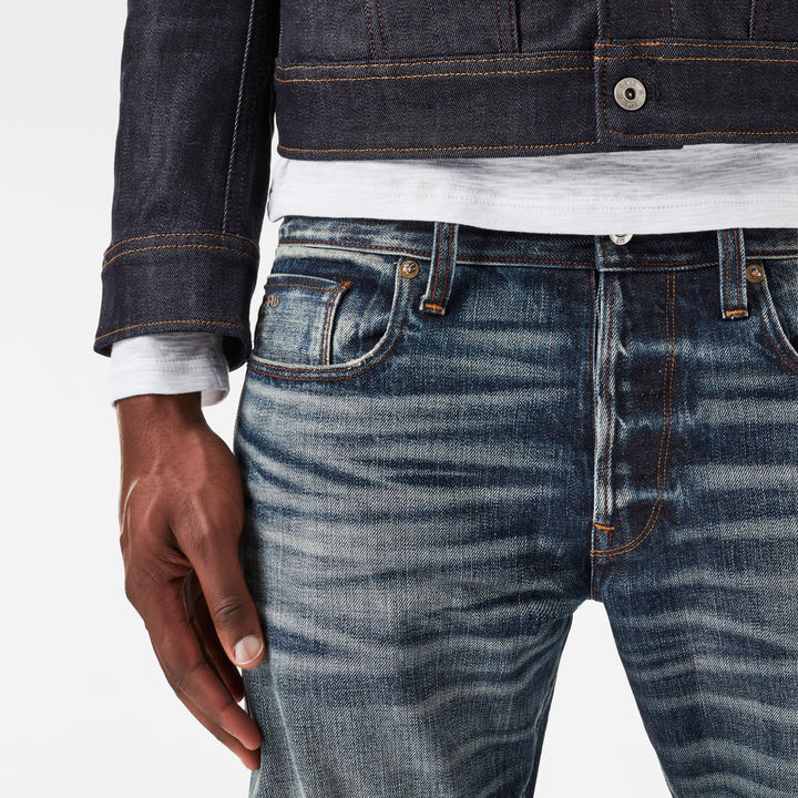 3301 Red Listing Tapered Jeans