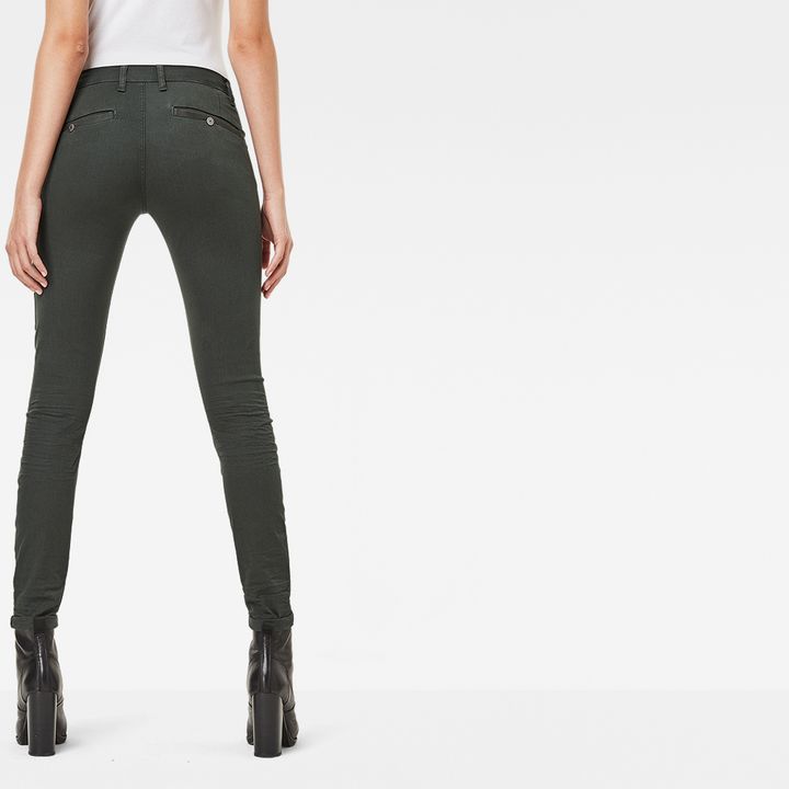 Powel Utility Mid Waist Skinny Jeans Green G STAR US