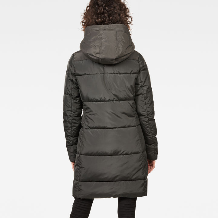 Whistler Hooded Quilted Slim Long Coat Gris G STAR CA
