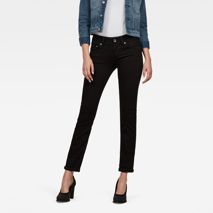 Midge Saddle Straight Jeans Black G STAR CA