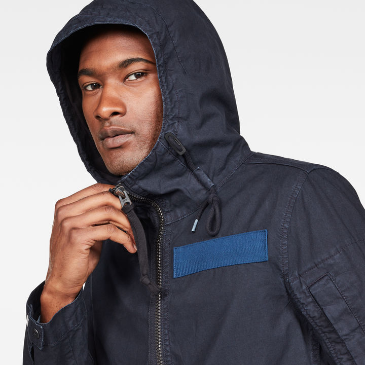 Batt Hooded Overshirt Bleu fonce G STAR CA