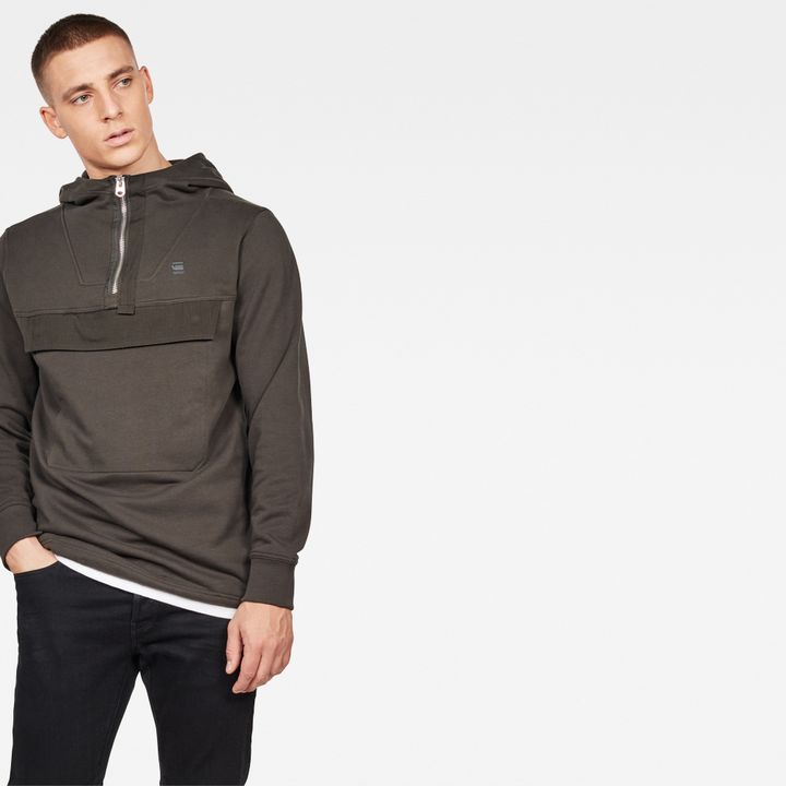 Anorak Half Zip Sweater Grey G STAR US