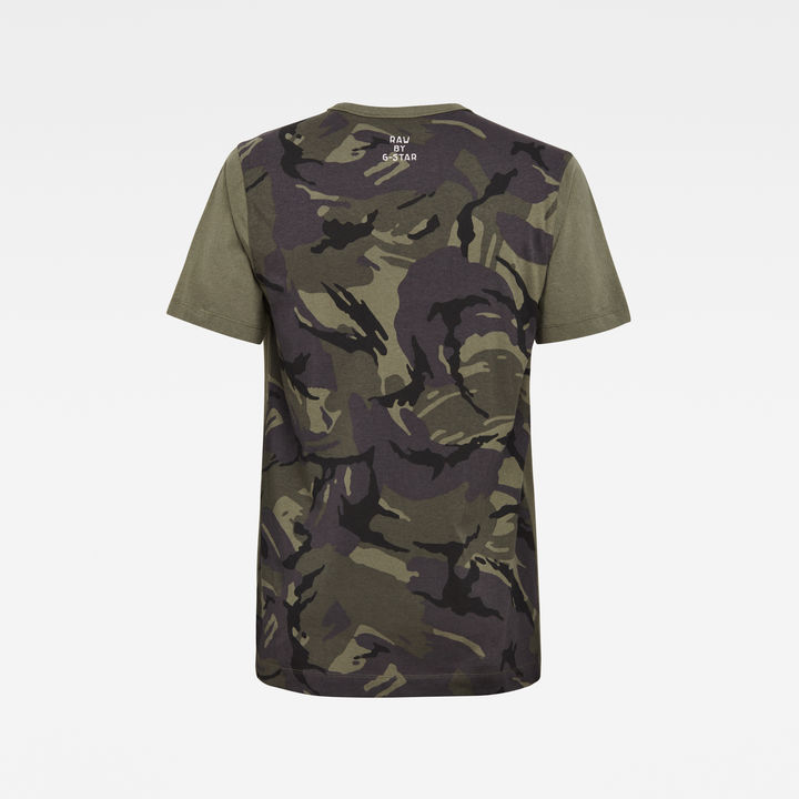 Gsraw Back Camo Allover GR T Shirt Green G STAR CA