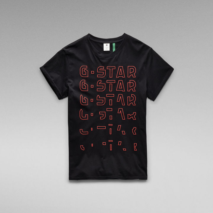 Embro Gradient Graphic Lash T Shirt Black G STAR US