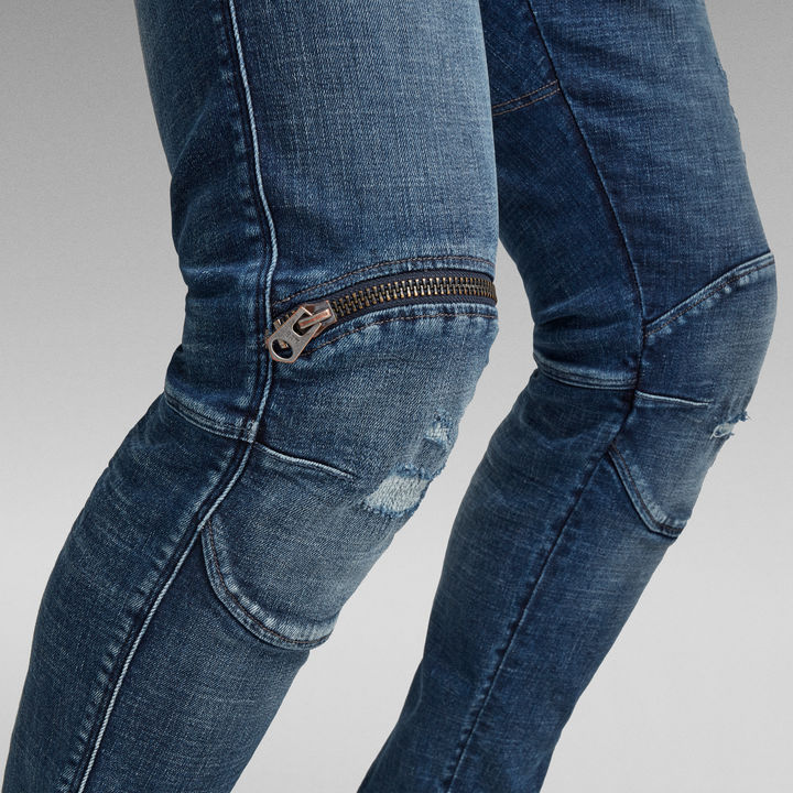 5620 3D Zip Knee Skinny Jeans