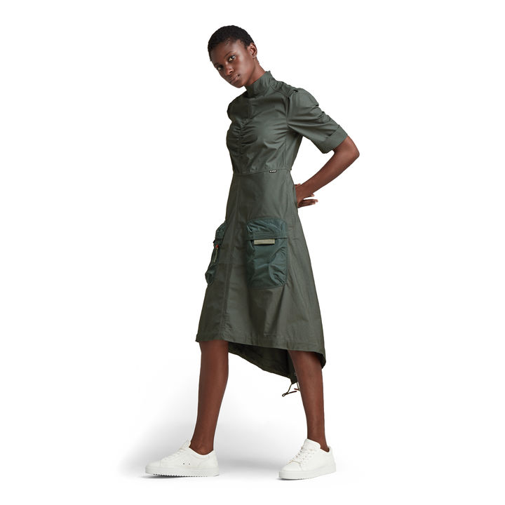 Fishtail Dress Grey G STAR US