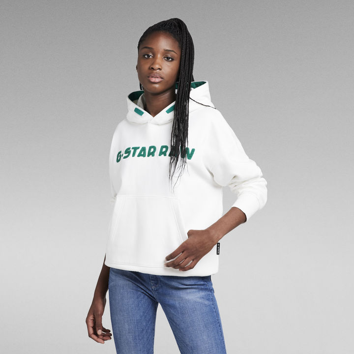 Unisex Embro Hoodie White G STAR CY