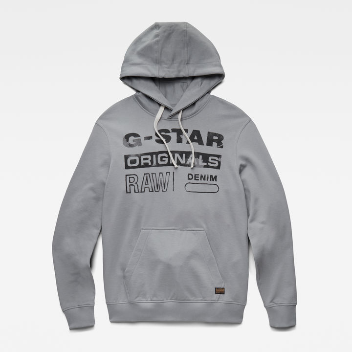 Originals Logo GR Hooded Sweater Grey G STAR CA