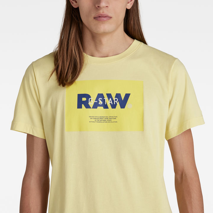 G star yellow t shirt store