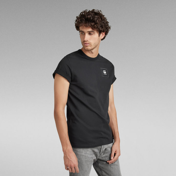 Unisex Badge Logo T Shirt Black G STAR ZA