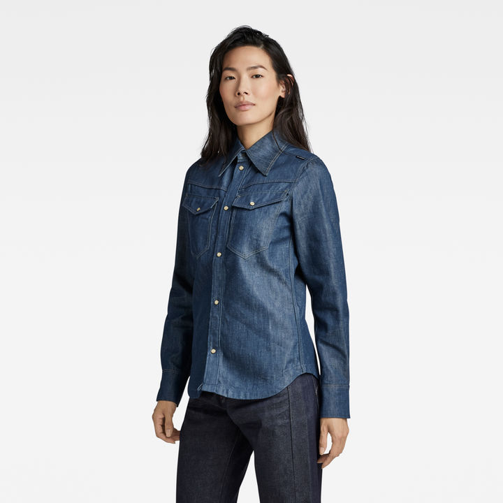 Premium 70 S Slim Denim Shirt Dark blue G STAR TW