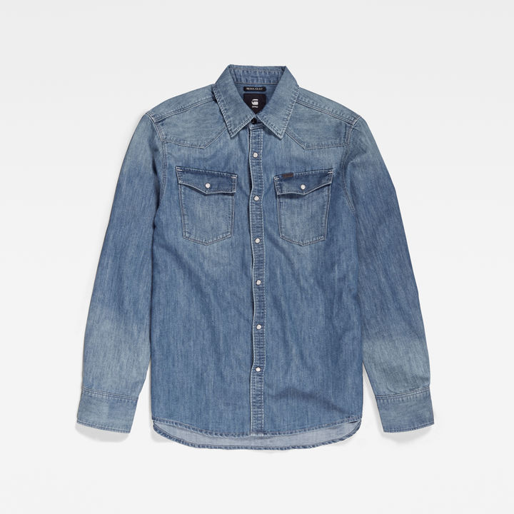 G star denim shirt mens store