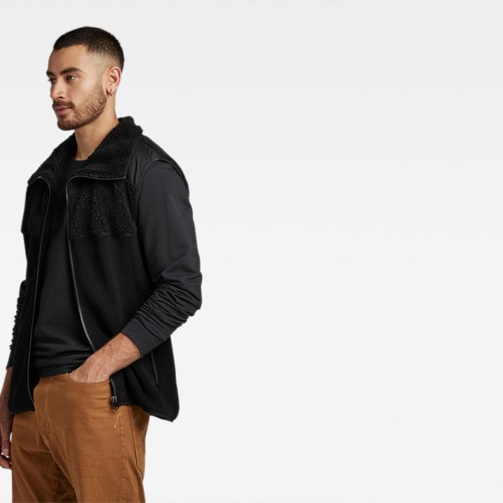 Dast Shearling Knitted Bodywarmer Black G STAR CA