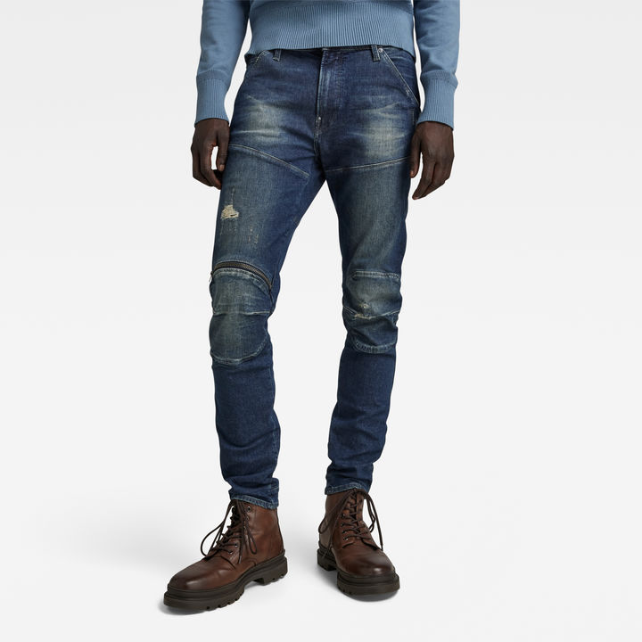 G star knee zipper jeans store