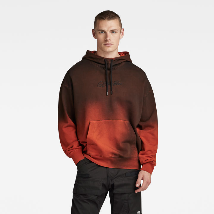 Orange g star hoodie store