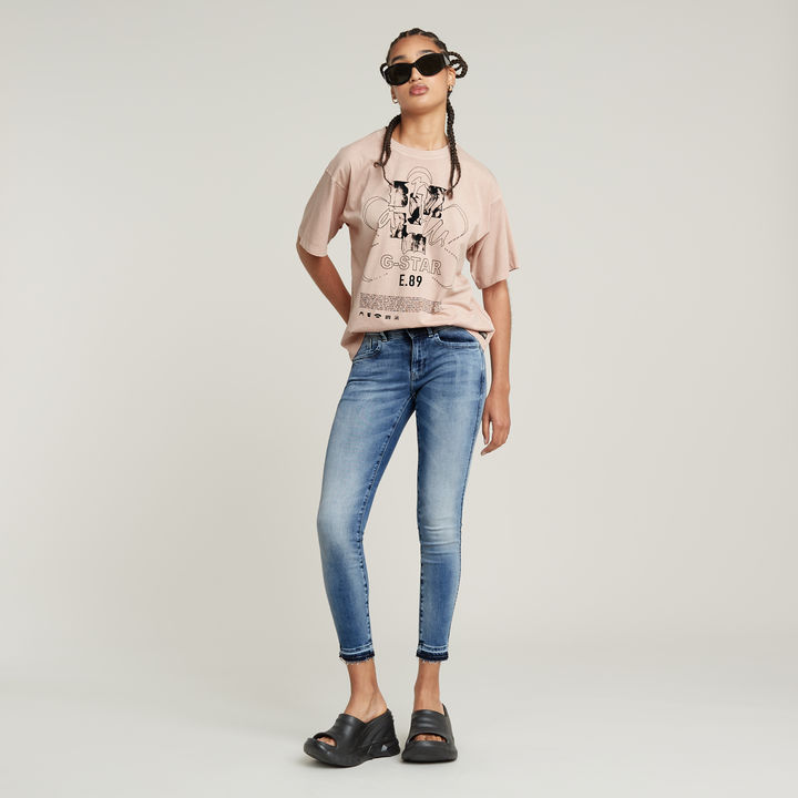 Lynn Mid Skinny Ripped Edge Ankle Shorts
