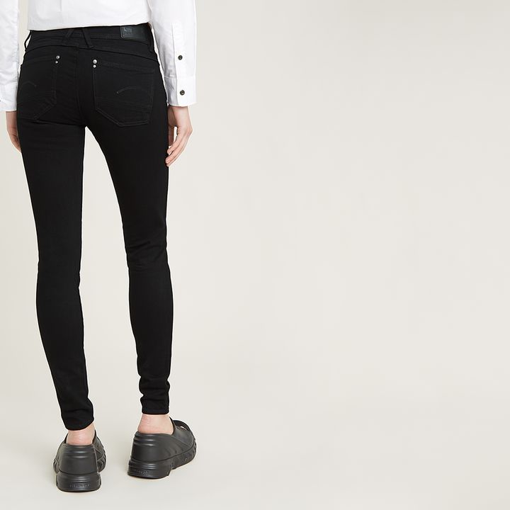 Lynn Mid Skinny Jeans Black G STAR CA