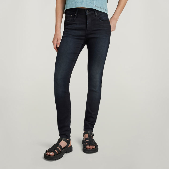 3301 High Waist Skinny Jeans Dark blue G STAR GB