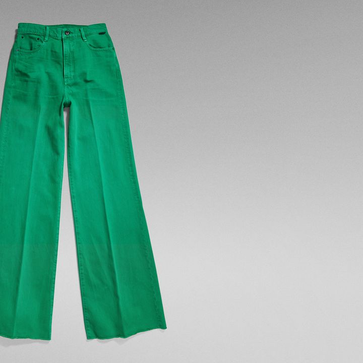 Deck Ultra High Wide Leg Jeans Green G STAR CA