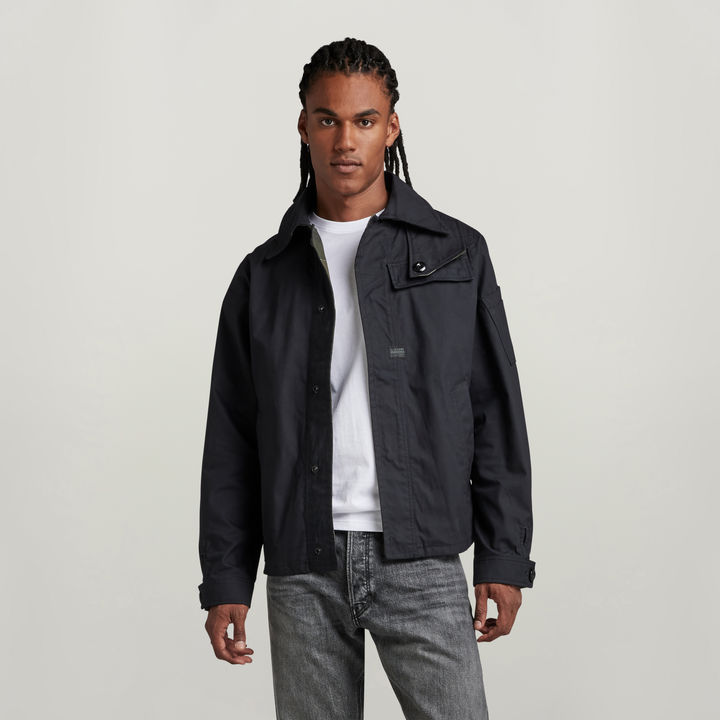 High Collar Overshirt Black G STAR CA