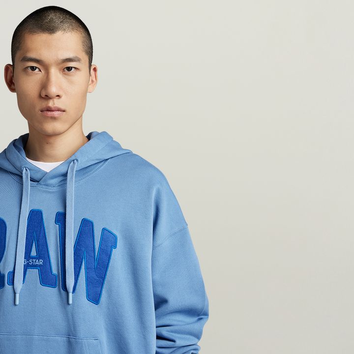 RAW University Oversized Hoodie Medium blue G STAR CA