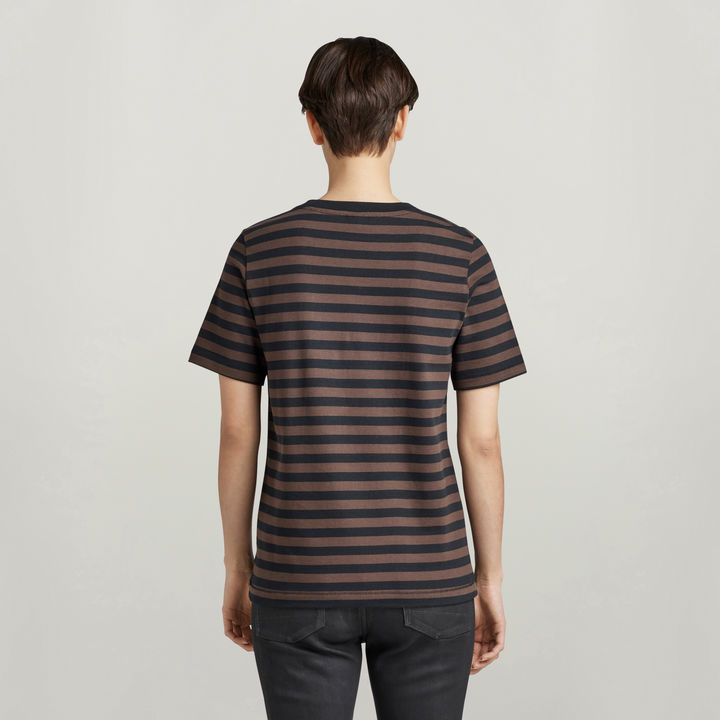 Small Raw Graphic Stripe T Shirt