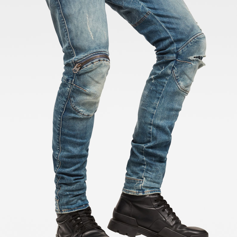 5620 3d Zip Knee Ripped Super Slim Mittelblau G Star® De