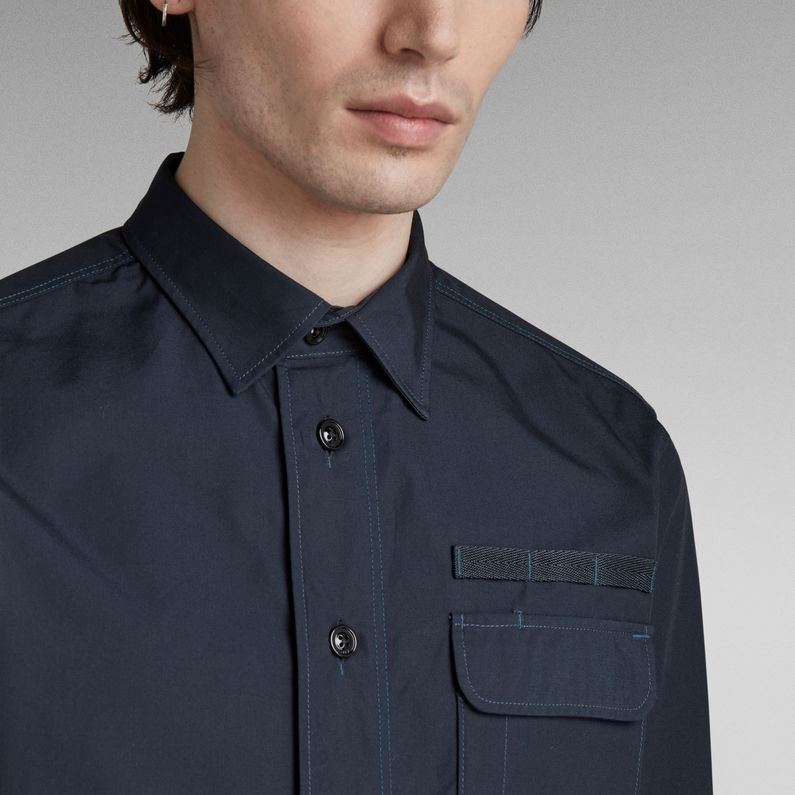 Pen Pocket Regular Shirt | Donkerblauw | G-STAR® NL