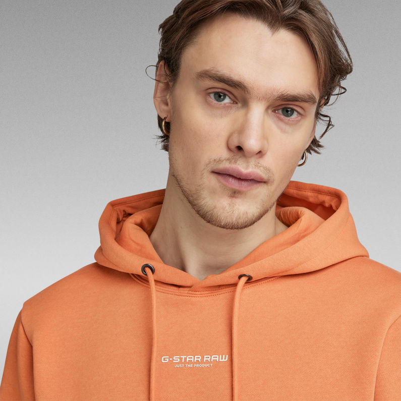 Center Chest Logo Hoodie | Brown | G-Star RAW® US
