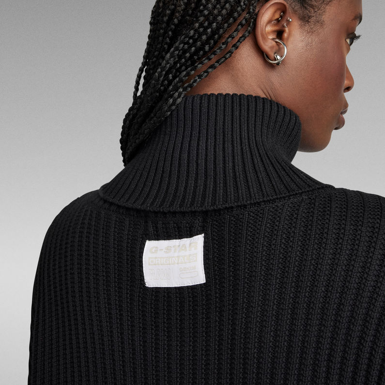 Loose Turtle Knitted Pullover | Schwarz | G-STAR® DE