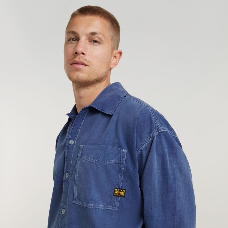 Boxy Fit Shirt | Medium blue | G-Star RAW® CA