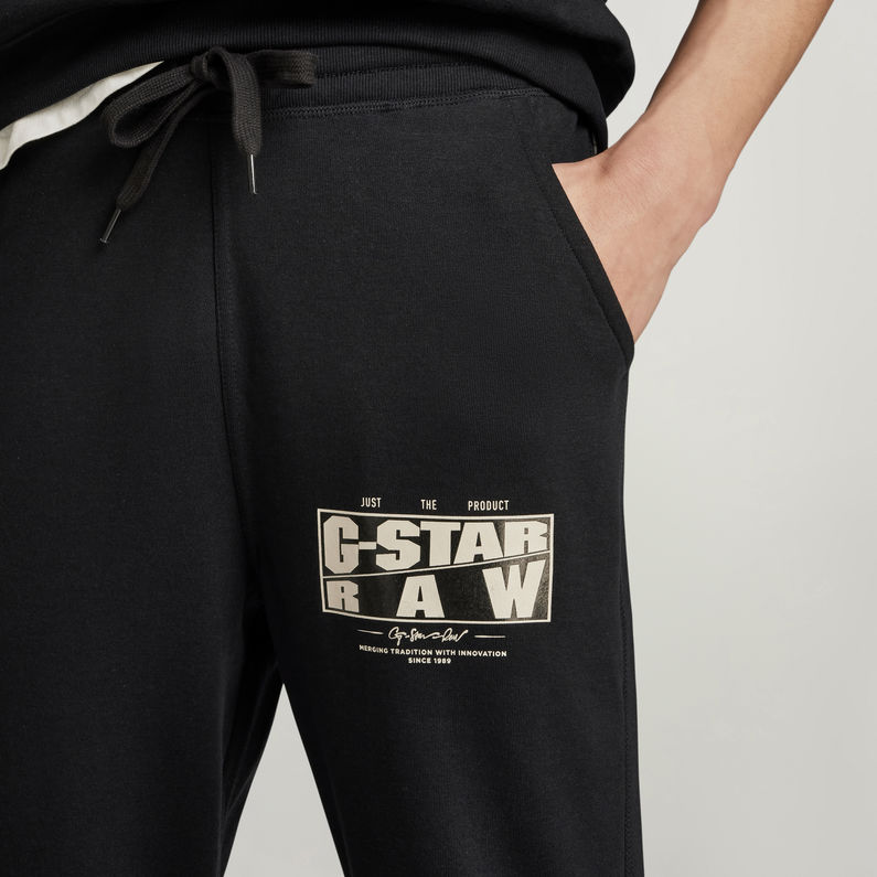 Oblique logo Sweatpant | Zwart | G-STAR® BE