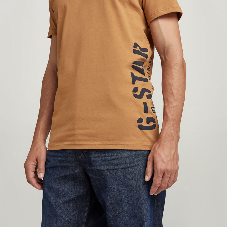 T-Shirt Side Stencil | Brun | G-STAR® FR