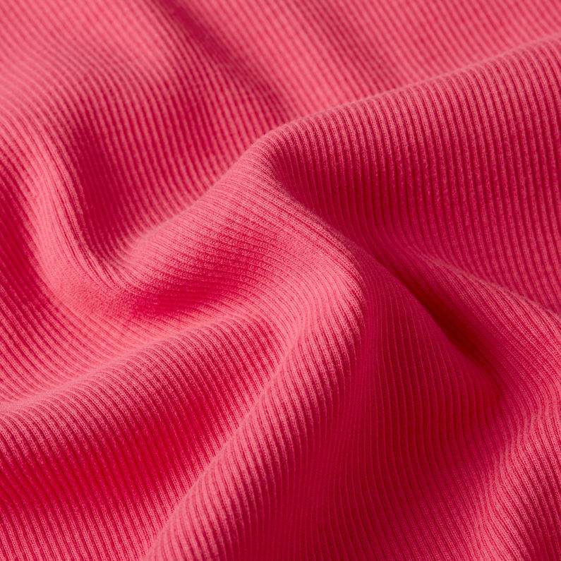 Slim Rib Keyhole T-Shirt | Pink | G-STAR® CA