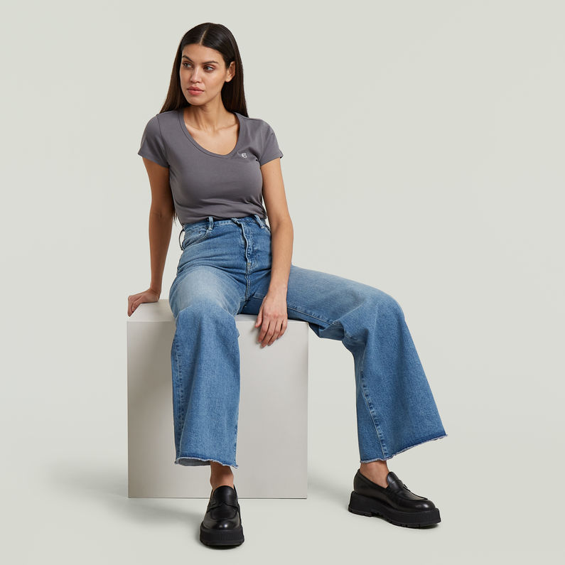 Deck Ultra High Wide Leg Jeans | Mittelblau | G-STAR® AT