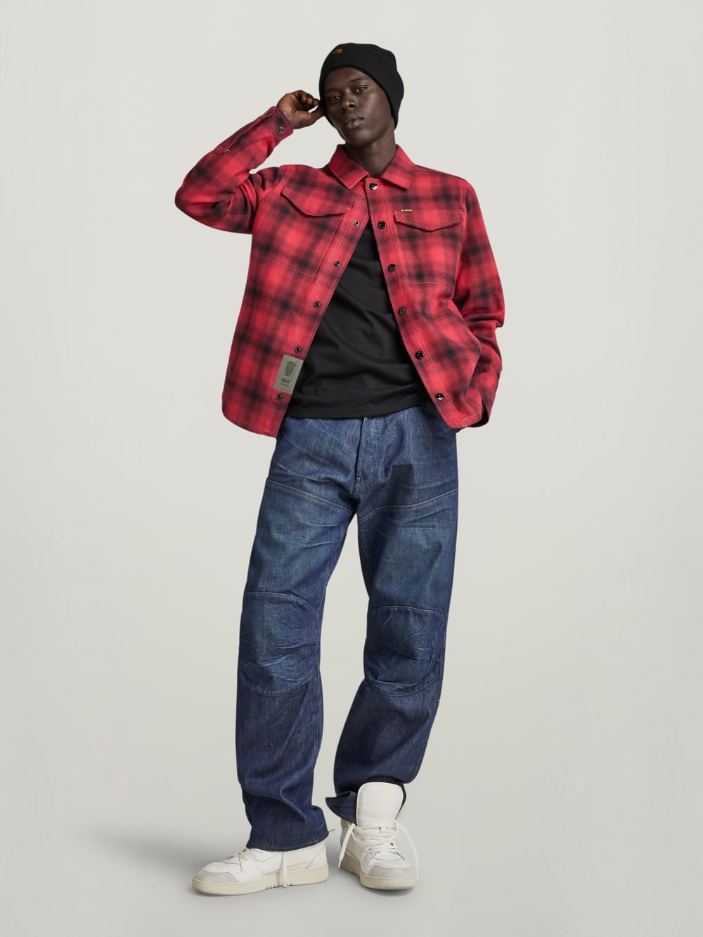 G star tartan jeans store